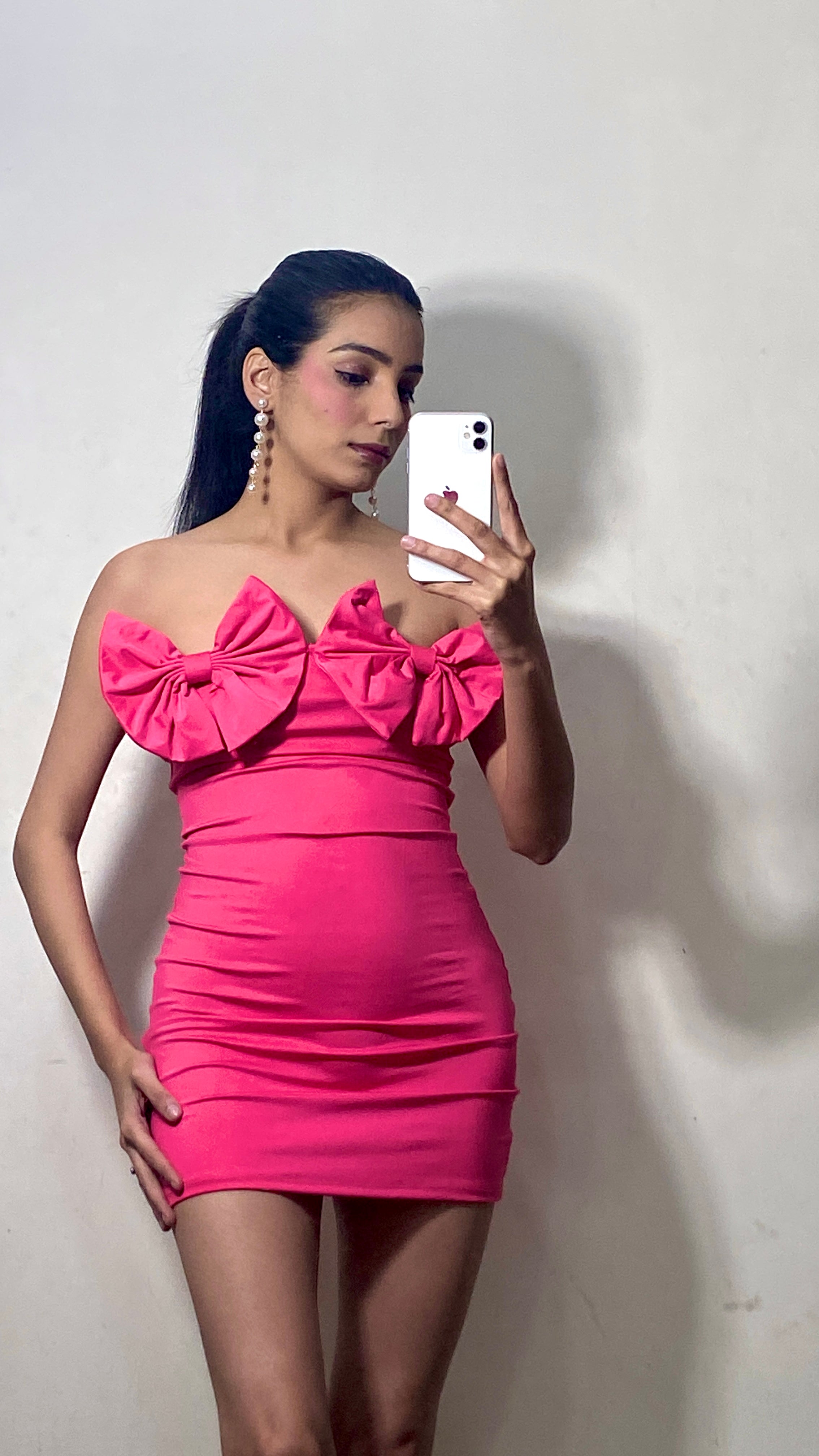 Lavaya Blush Bow Dress – Lavaya Clothing